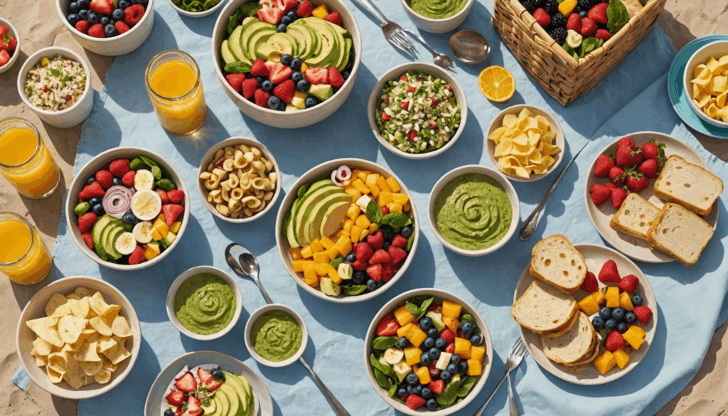 Des recettes légères et pratiques pour un pique-nique réussi à la plage